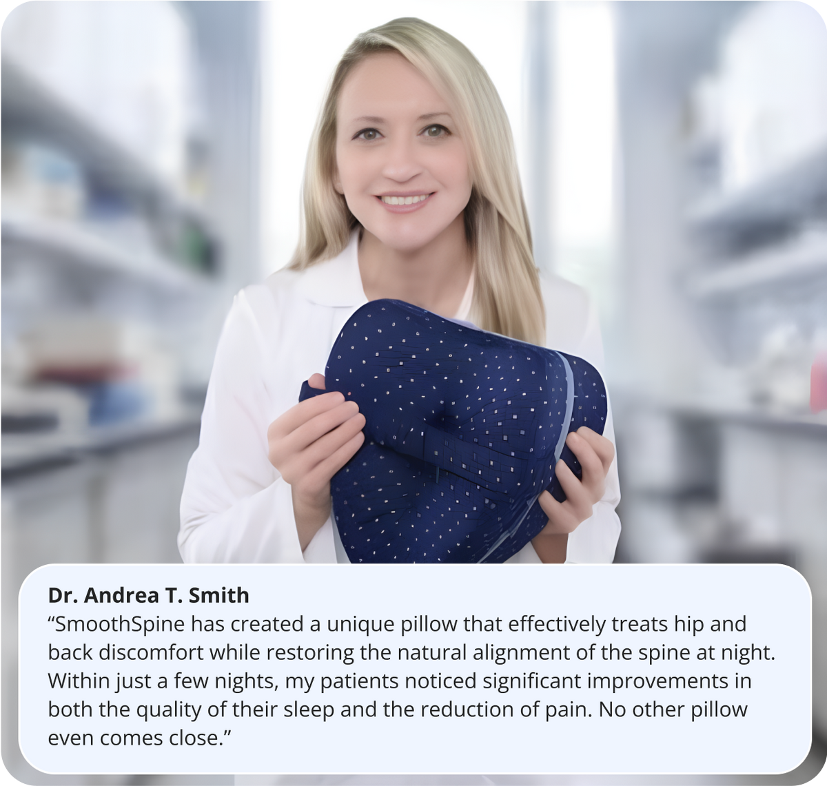 SmoothSpine™️ Alignment Pillow - Relieves Hip & Back Pain for Side Sle